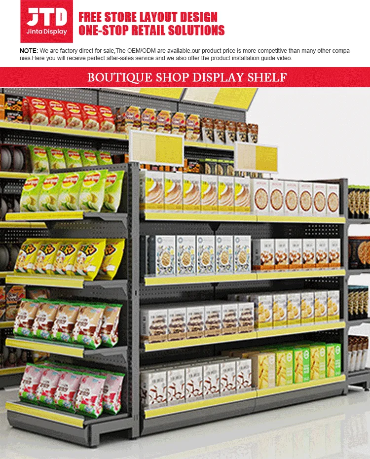 Single-sided Supermarket Shelves - Heavy Duty Display Racks