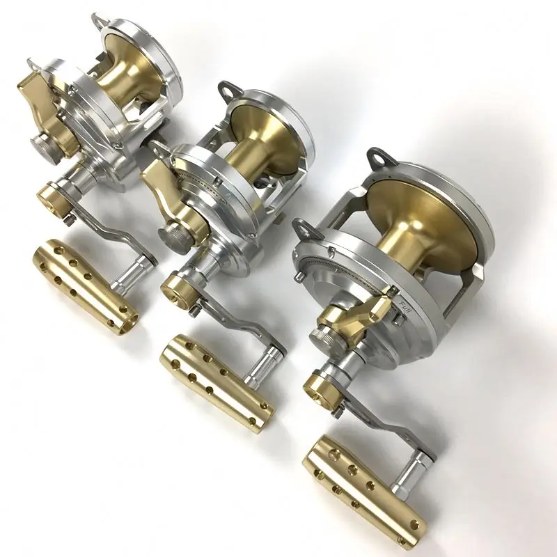 2 Speed 80W Boat Max Drag 45Kg Saltwater Ocean Tuna Full Metal Fishing ...