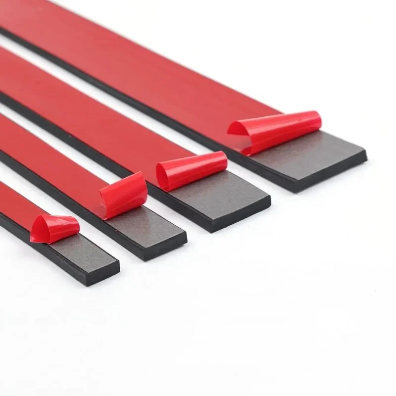 50cm Black Silicone Rubber Strip Self Adhesive Sealing Strip Anti-skid ...