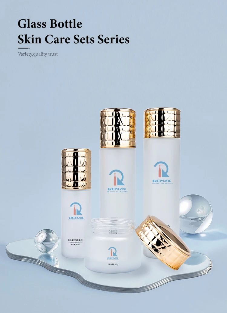 Luxury Glass Logo Private Label Empty Skincare Korean Cosmetic ...