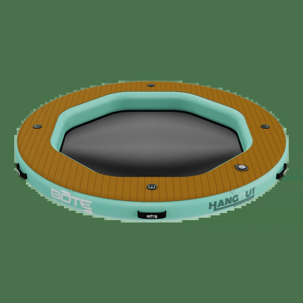 Custom Inflatable Round Pool Float Island Folded Hangout Water Hammock ...