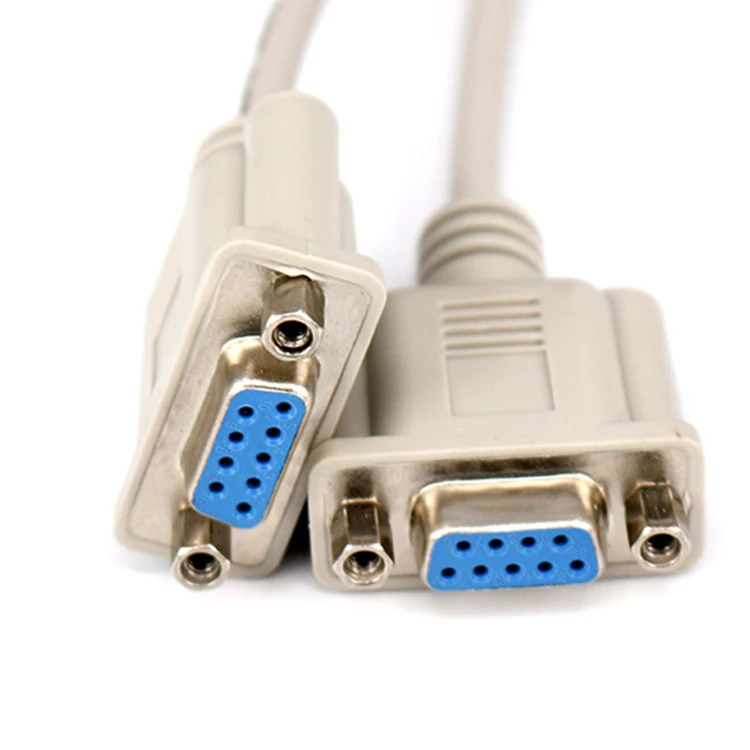 Db9 Y Splitter Cable Db9 Male Connectors Male To Db9 Female D-sub 9 Pin Plug Molded Serial Rs232 ...