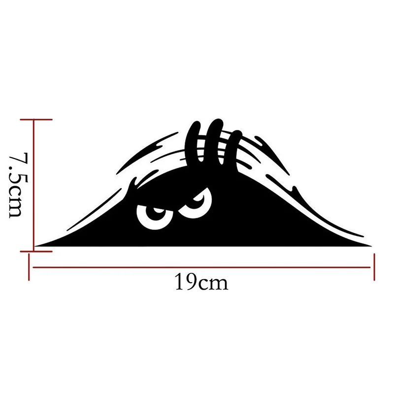 Peeking monster decal store
