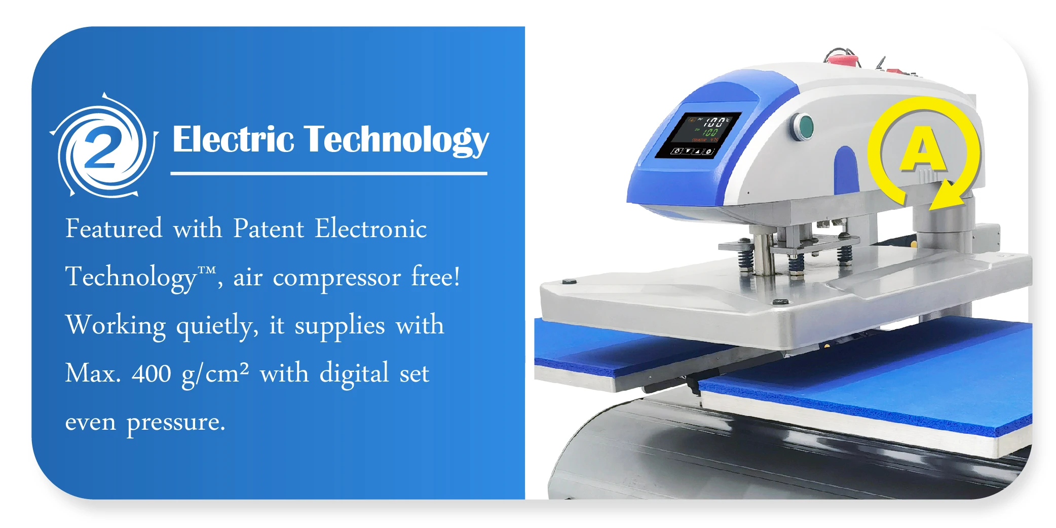 Heat Press Machine - 40x50 Laser Alignment Platen Changeable