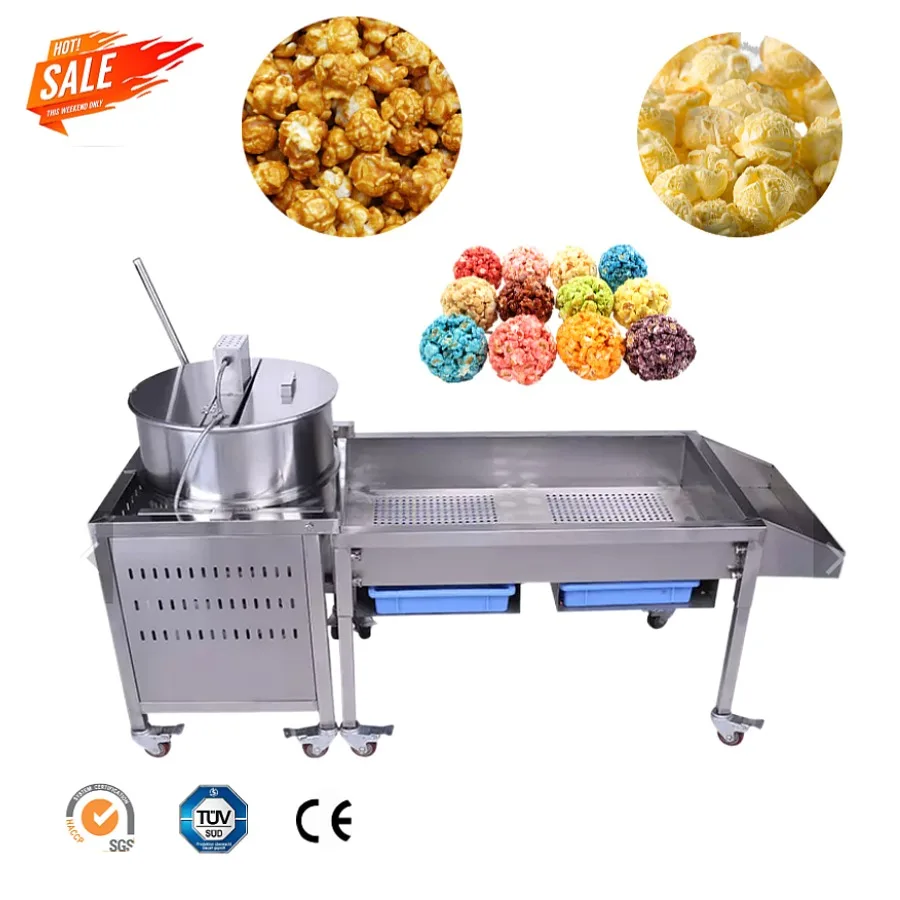 Automatic Industrial Cantaloupe Chocolate Cream Popcorn Making Machine ...
