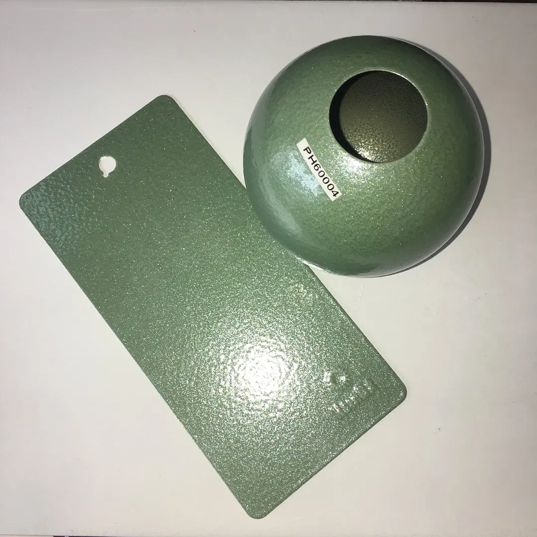 Hsinda Metallic Hammer Texture Powder Coating Green For Furniture Paint ...