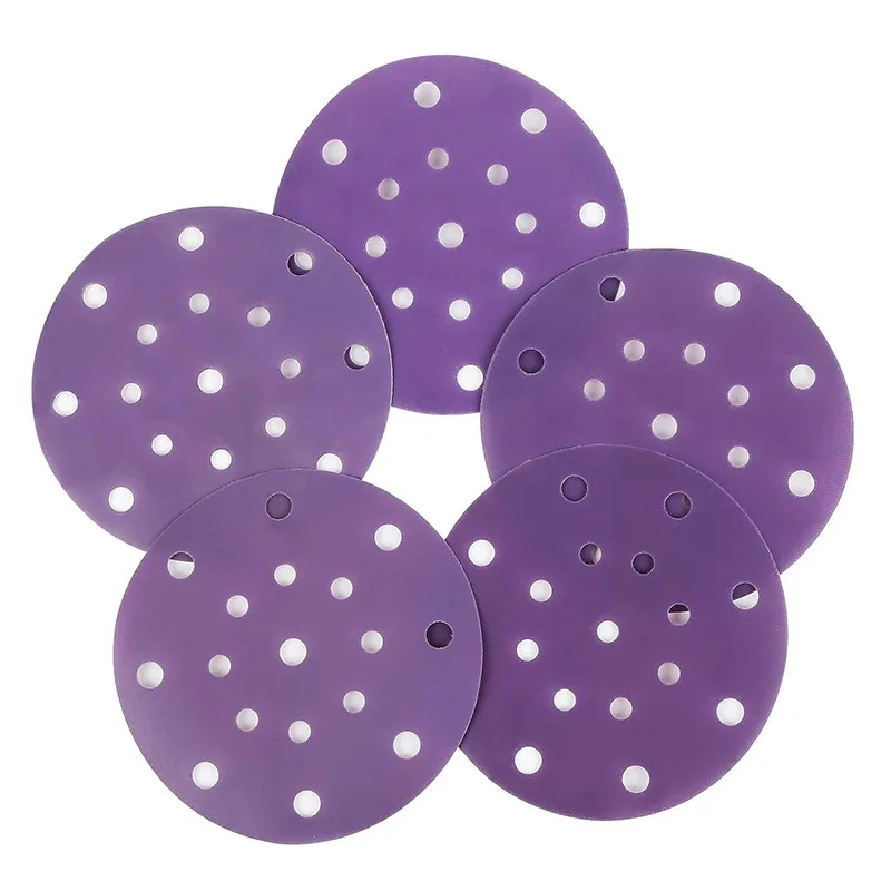 6 Inch Multiple Holes High Quality Abrasive Paper Disc Sheet 8 Holes ...