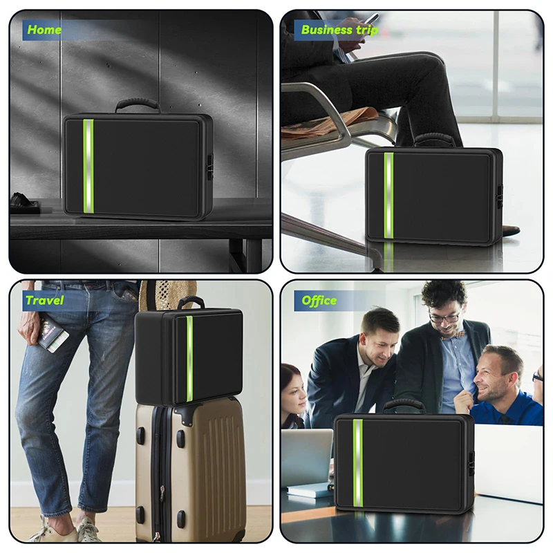 Portable Home Travel Office Safe Bag 4-Layer Important Document ...