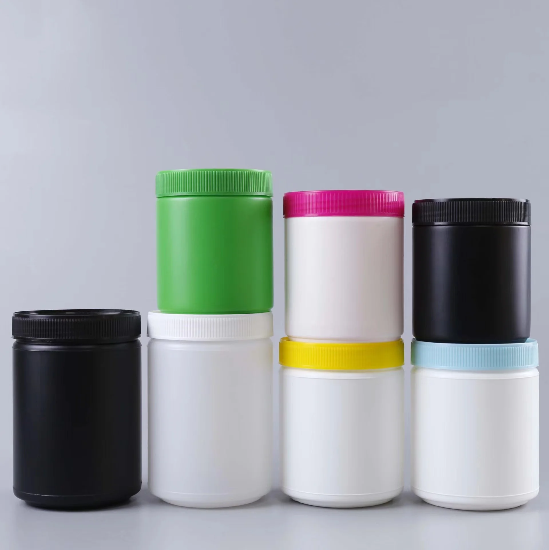 500ml Wide Mouth Round White Hdpe Plastic Bottle With Lid Package ...