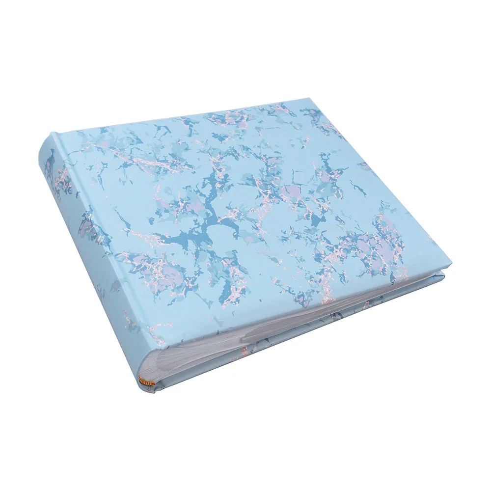 200 Photos Paper Cover Photo Album 4x6" Slip In Memo Book Bound Blue ...