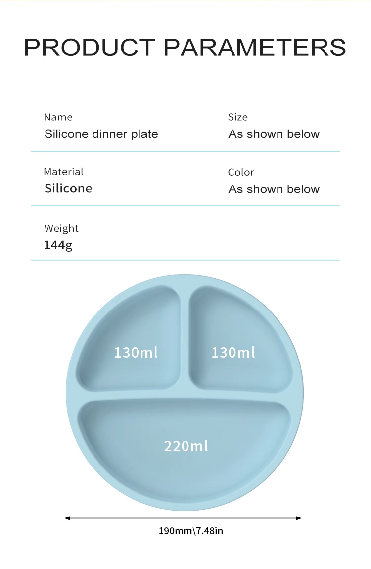Ecofriendly Silicone Baby Plate With Strong Suction Cups Silicone Baby ...