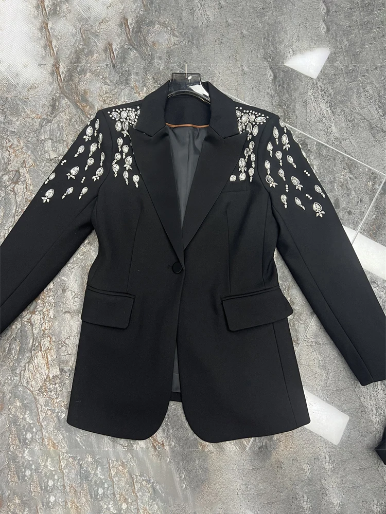 New Hand-beaded Diamond-encrusted Suit Jacket Slim-fitting Female ...