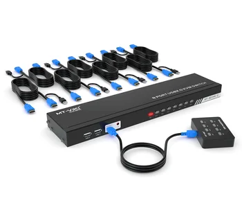 8 Port Kvm Switch Hdmi 4k 30hz,Mt-viki Rack Kvm Console 8x1 Switcher 8 ...