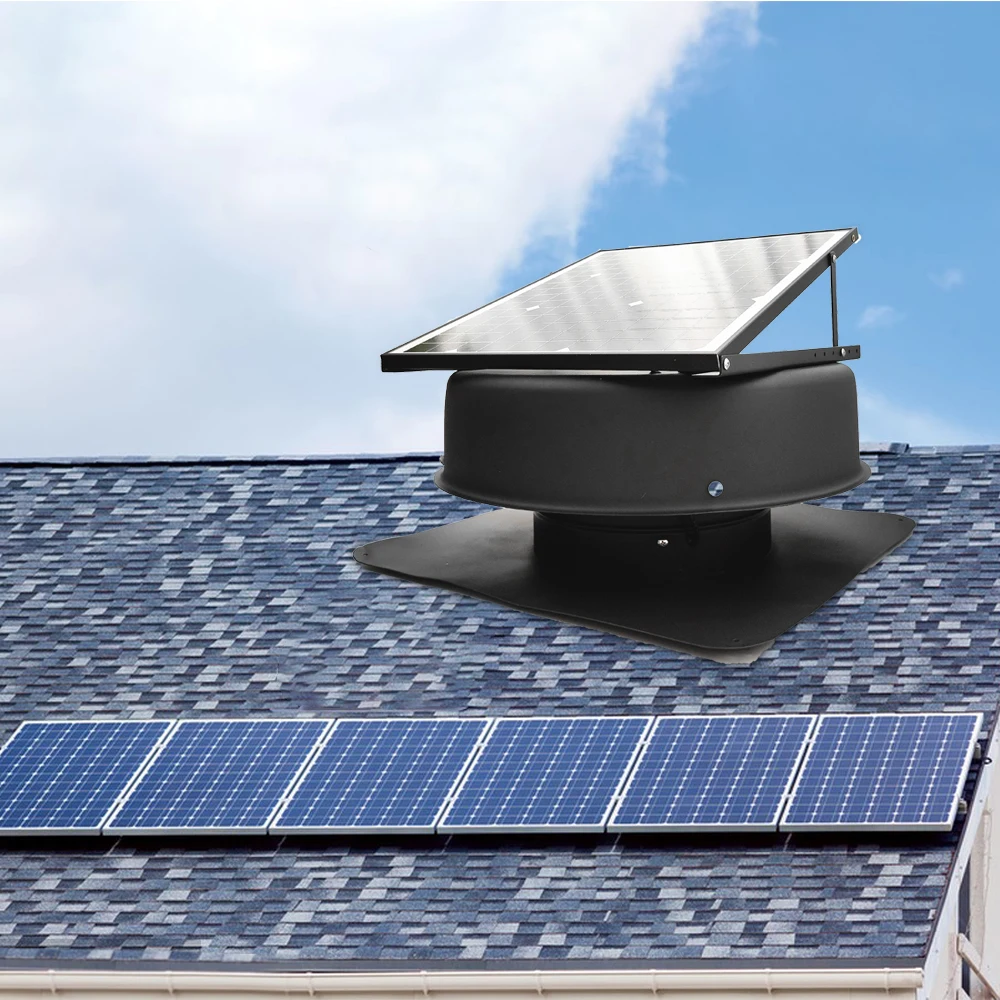 Roof Mount solar ventilation fan 6-18VDC solar panel powered attic fans ...