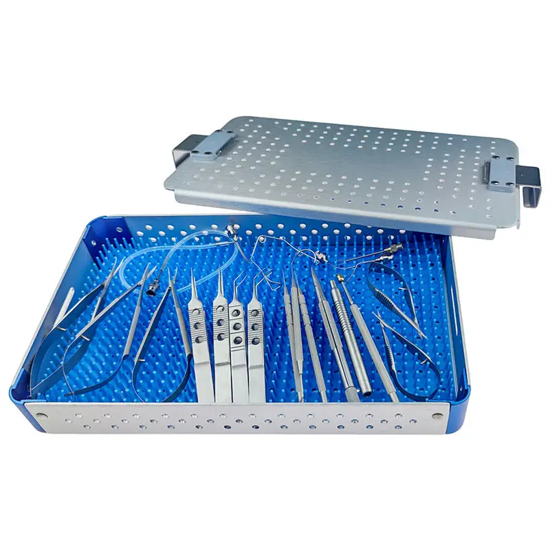 21pcs Stainless Steel Cataract Surgical Kit Microsurgery Instrument Set ...