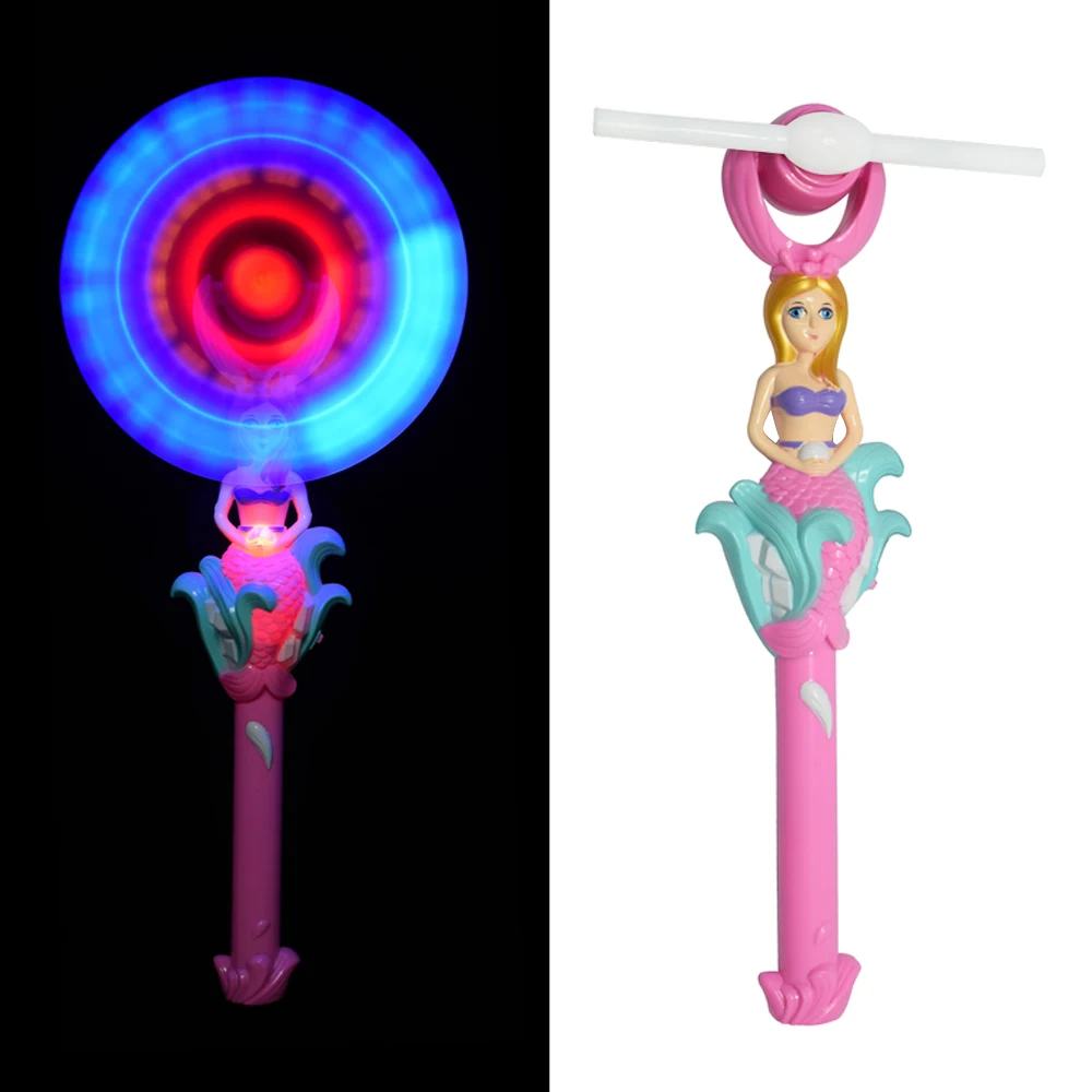 Led Glow Windmills Mermaid Light up Toys Princess Led Magic Windmill ...