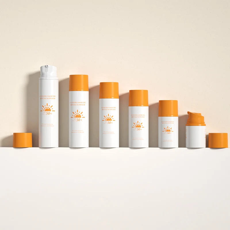 Custom Matte Skincare Packaging Sunscreen Cream Pp Plastic Bottle ...