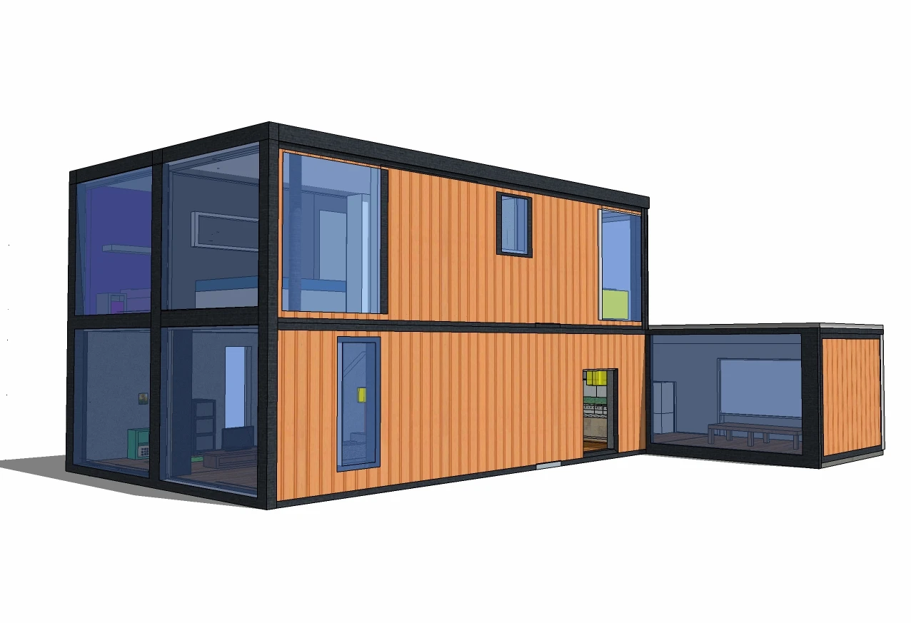 Quacent Flat Pack Container House With Elegant Designs High Insulation Prefabricated Homes With ...