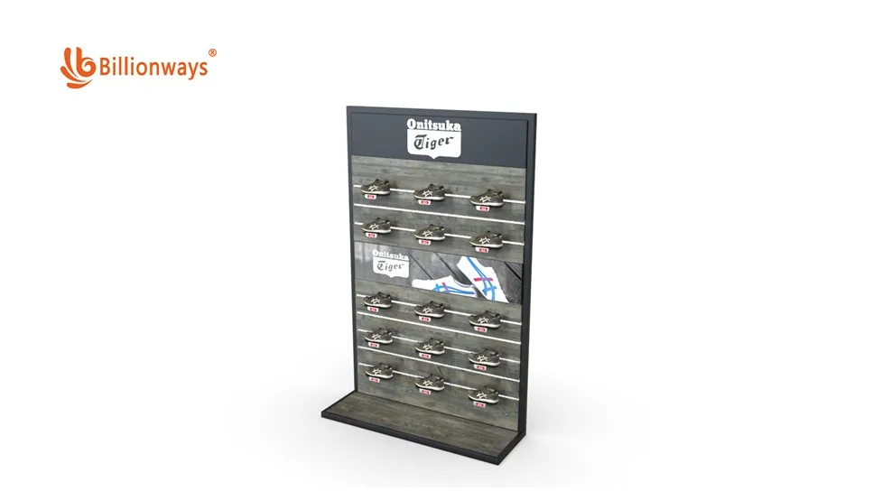 Customized Store Shoe Display Fixture Metal Shoes Showroom Display Rack ...