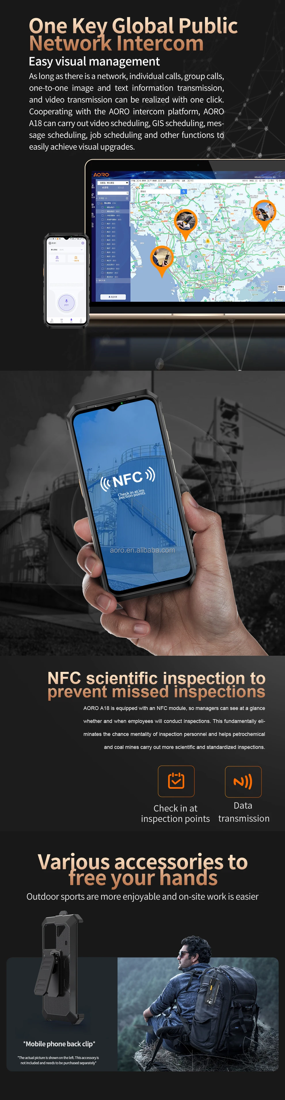 AORO A18 IP68 Infrared Thermal Camera Cellphones 5G Smartphone