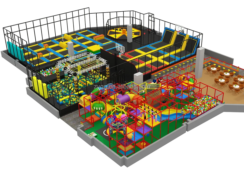 Zhongyi Adults Kid Indoor Amusement Jump Trampoline Park