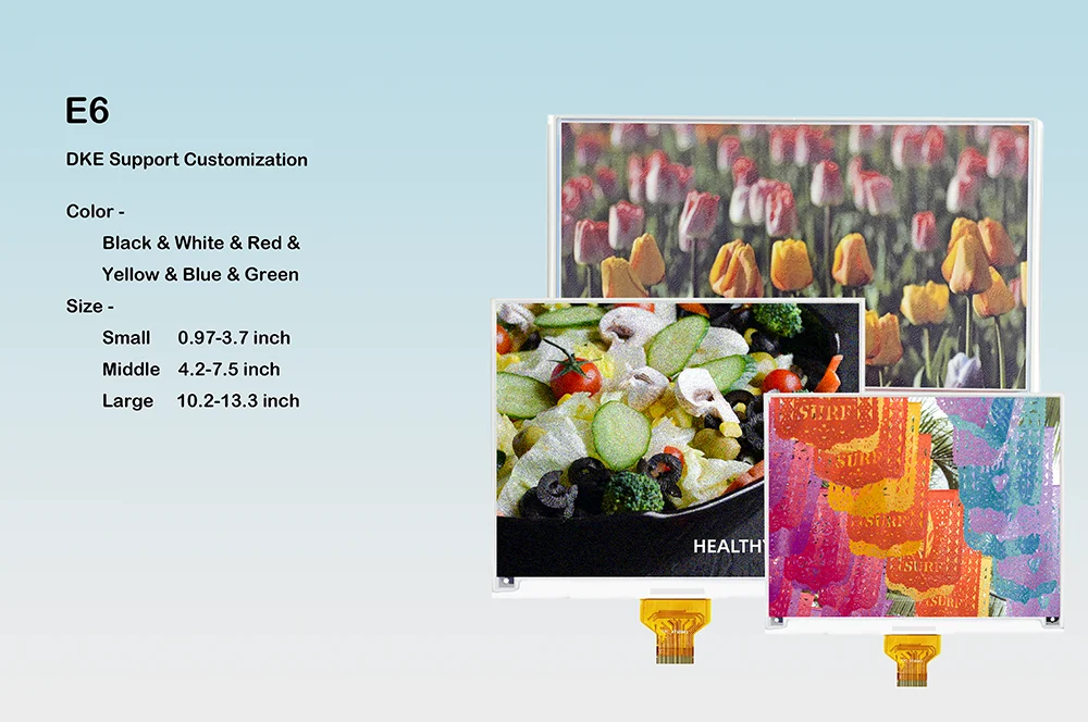 8.14 Inch 1024x576 E ink Display 6 Color E-ink Screen E paper Module ...