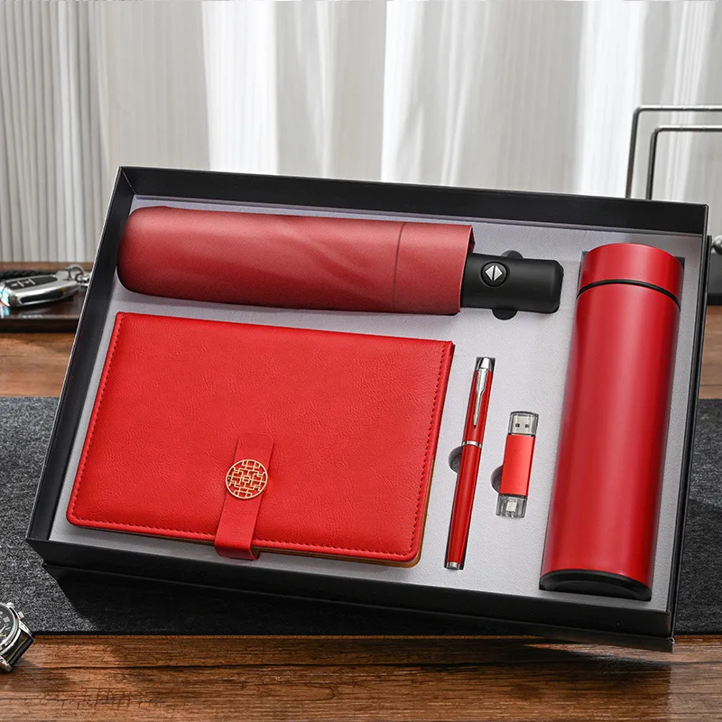 Luxury Gift Set Note Book A5 up With Pen With Usb Flash Drive Thermos ...