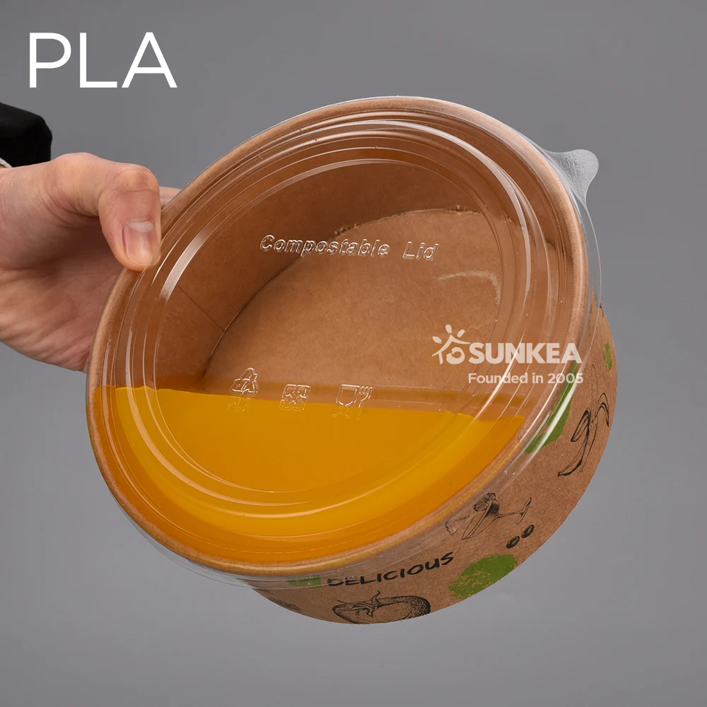 Disposable Pla Clear Transparent Lid For Round Salad Bowl - Buy Pla ...