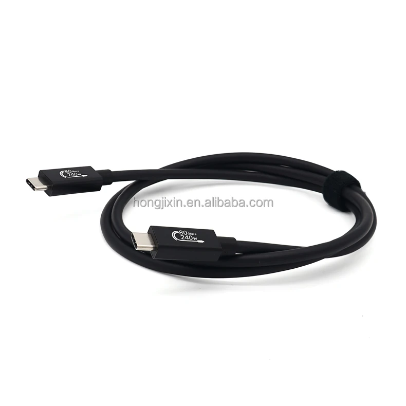 240W 40Gbps USB C Fast Charging Cable Cord 1m USB4.0 High Speed HDTV 5A ...