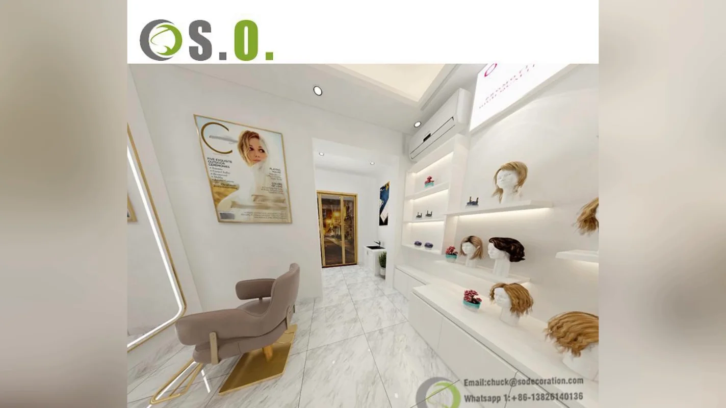 Wig Shop Design Wall Mounted Wig Display Mannequin Head Display Rack ...