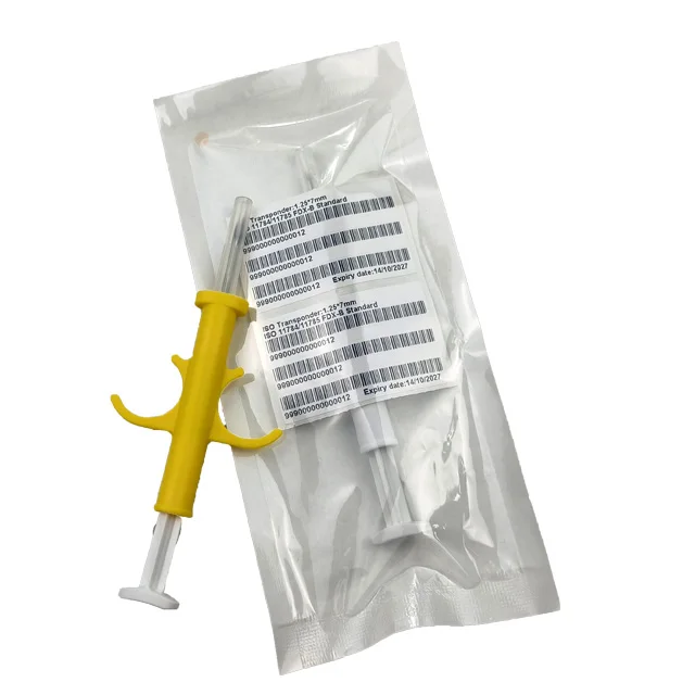 Transponder Microchips Pet Rfid Tags Syringe Animal Glass Tube Injector ...