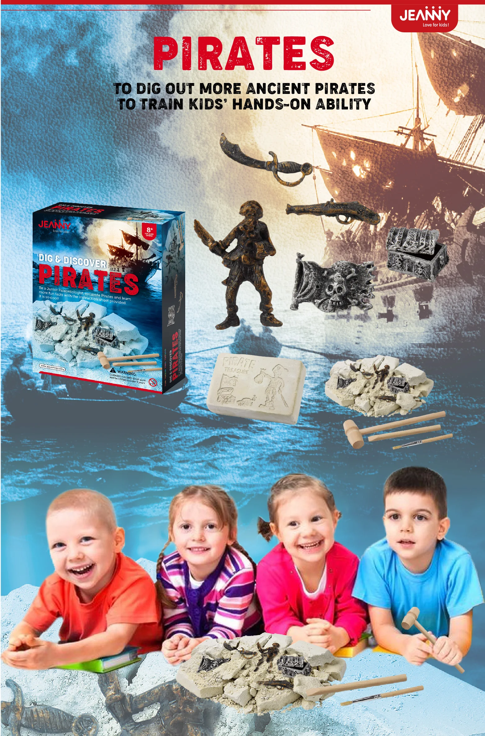 Educational Fossil Excavation DIY Kit - STEM Toys for Kids
