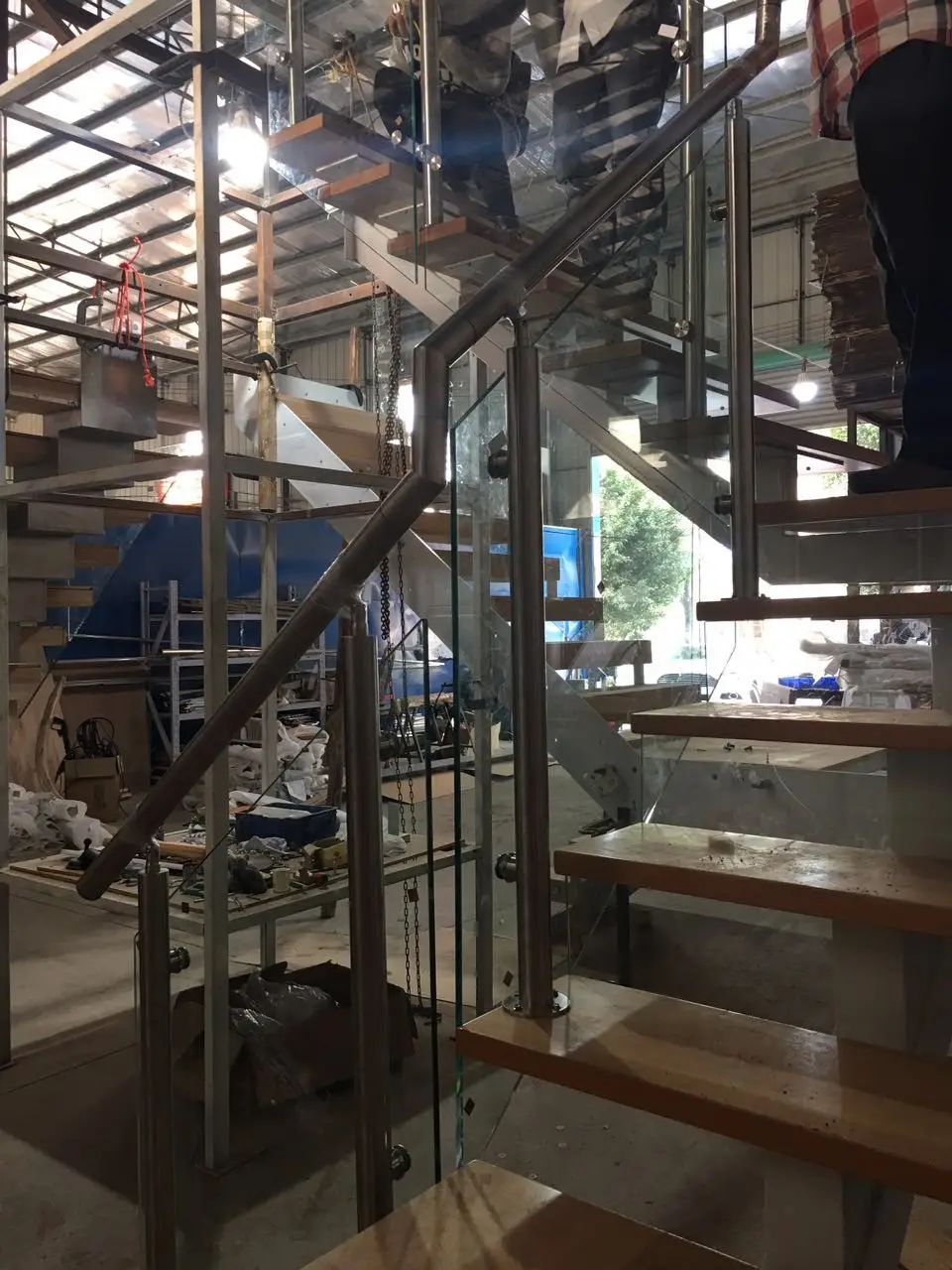 Cbmmart Stainless Steel Beam Straight Stairs - Easy Install