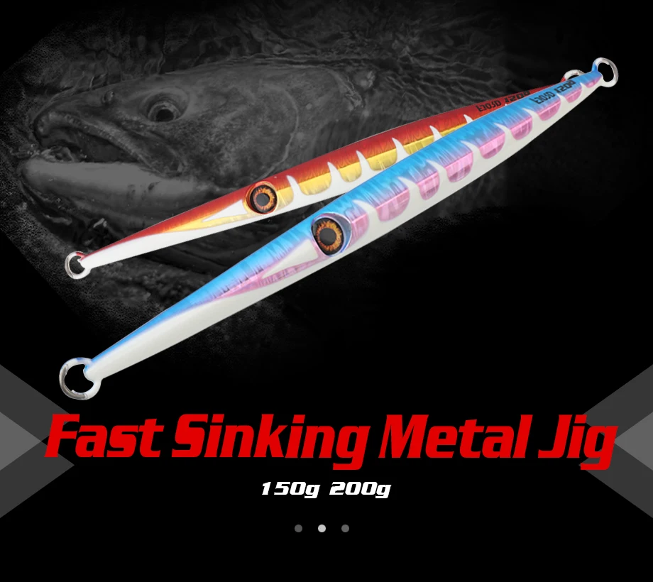 FJORD 100G Fast Fall Jigs for Long Casting Deep Sea Jig Lure Tuna Fish ...