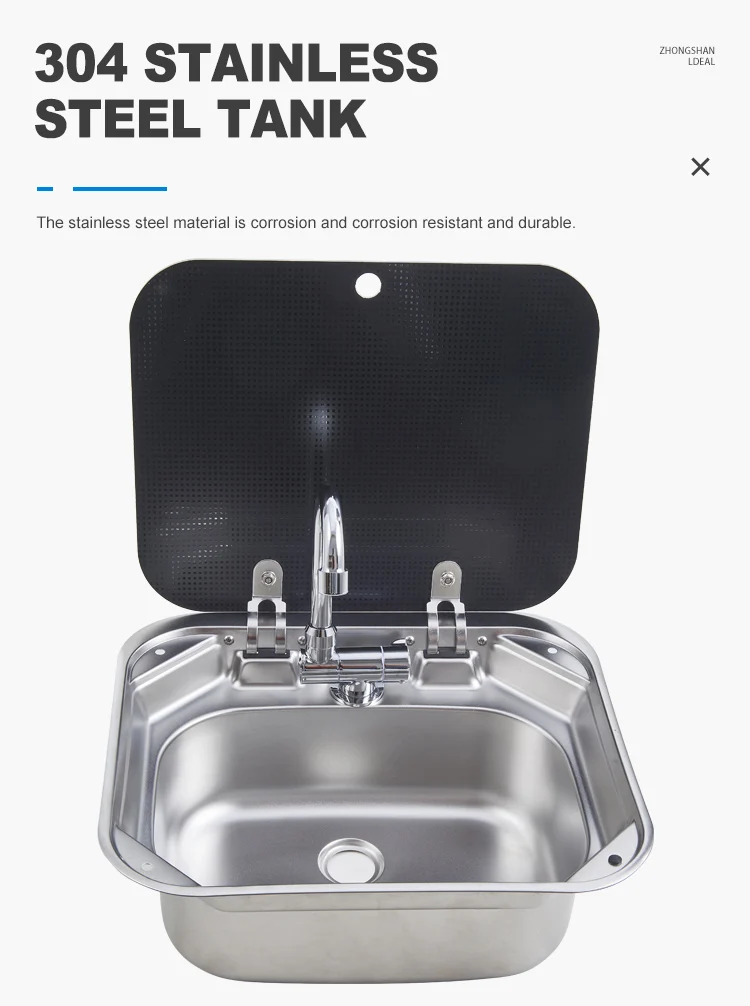 Portable RV Sink - Durable Stainless Steel Kitchen Solution