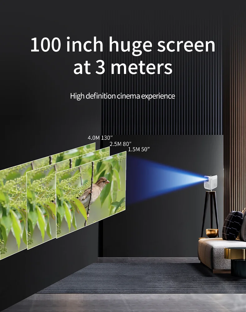 2024 New Android Projector S2 1080P LED Portable Smart Projector for ...