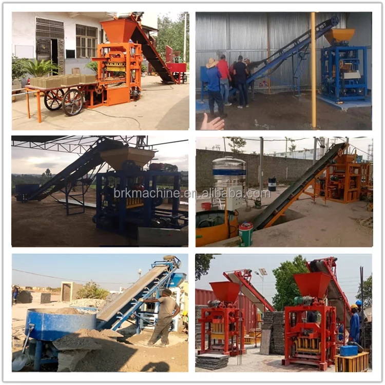 QTJ4-26 Cement Brick Making Machinery Construction Materials Mini Plant ...