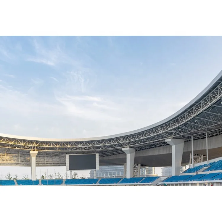 Prefabricated Long Span Steel Structure Stadium Stand Ceiling - Buy ...
