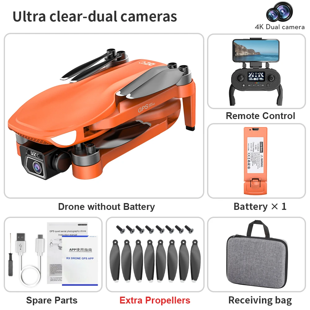 M101 Max Drone - 4K GPS 5G FPV 3KM 25 Mins Professional Quadcopter