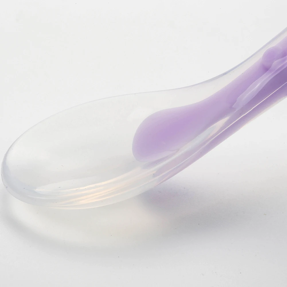 Wholesale Baby Silicone Soft Head Spoon Child Feeding Tableware Full ...