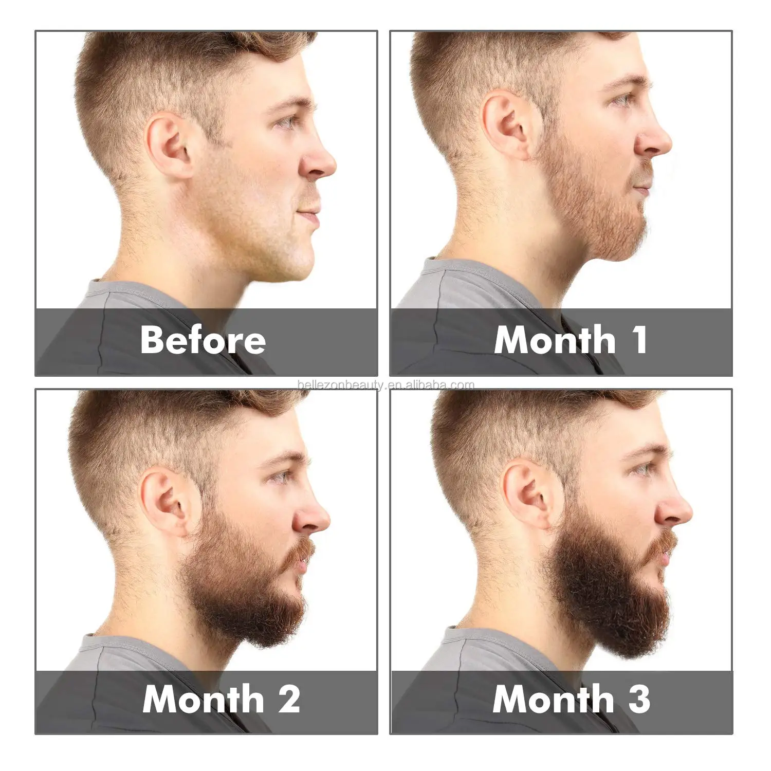 Bellezon Private Label Men's Beard Grooming Kit - All Natural