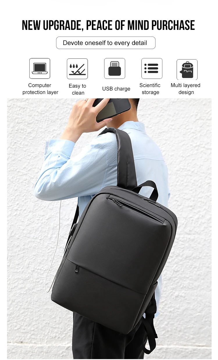 Customized Logo Business Travel Backpack Customized Men's Backpack ...