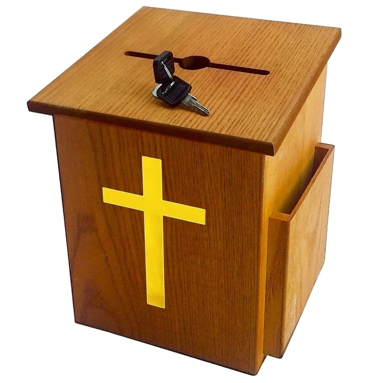 Wood Church Collection Fundraising Box Donation Charity Wooden Donation ...