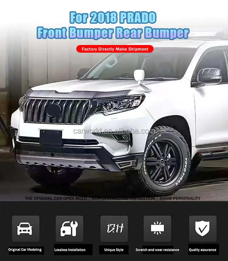 Whole Set Car Kits for Land Cruiser Prado 2018 Sports Style ABS Plastic ...