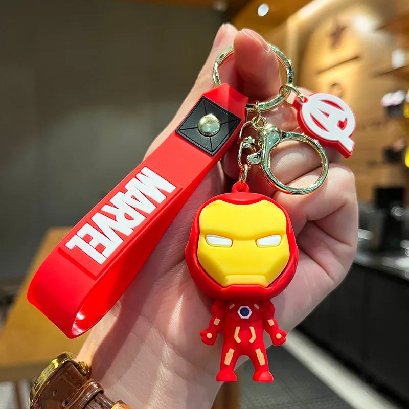 Marvel Avengers Spider Man Cartoon Keychain Cute Car Pendant Doll ...