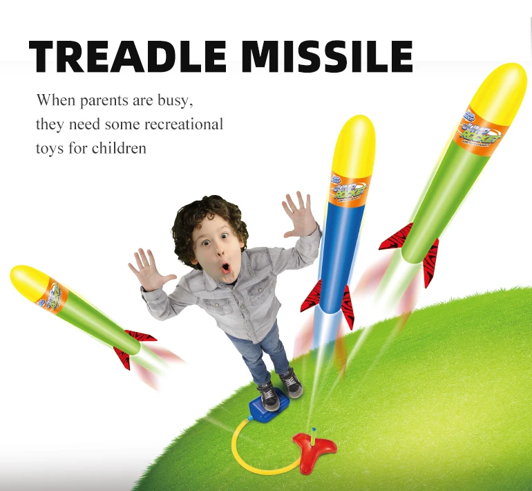Soft Foam Air Pump Rocket Launcher Toy - Fun for All Ages