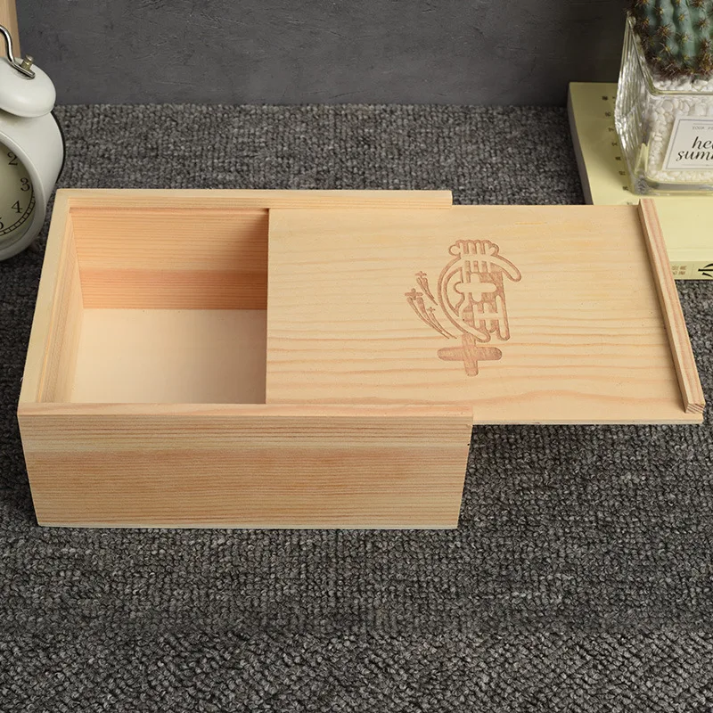 Factory Sale Custom Solid Wood Boxes For Gift Pack Toy Tea Jewelry Ring Storage Box Keepsake ...