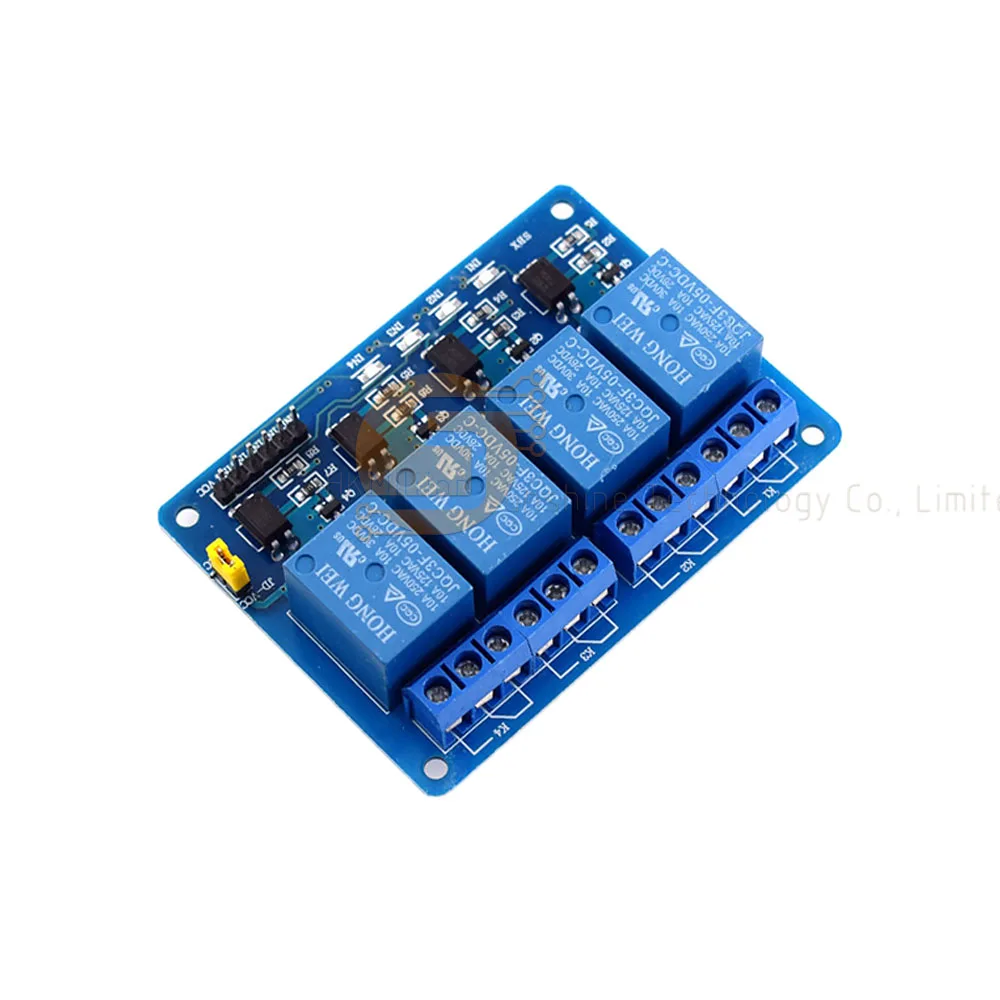 4-channel Relay Module with Optocoupler Isolation, Single-chip ...