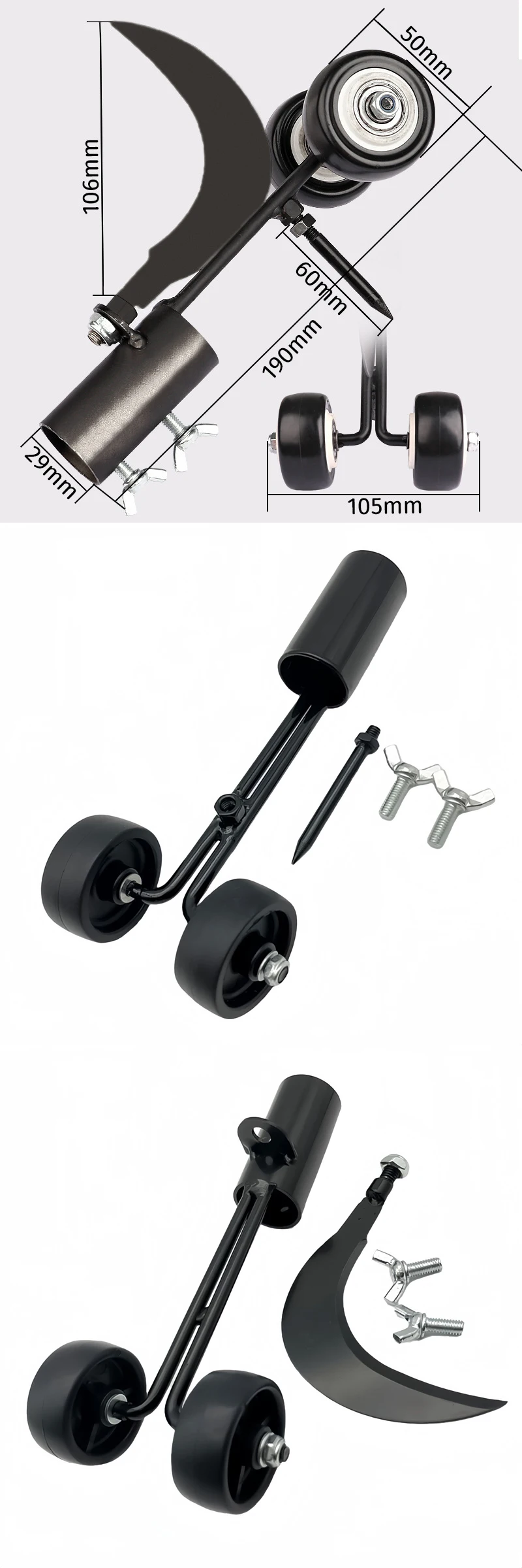 Garden Ground Gap Weeding Hook Roller Wheel Type Machine