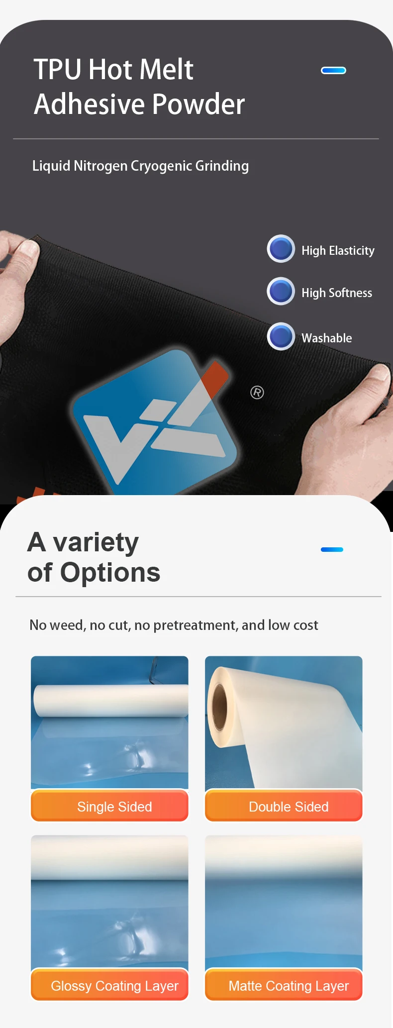 DTF Powder TPU Adhesive - Soft, Stretchable, and Durable